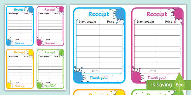 Paint Shop Role Play Receipt
