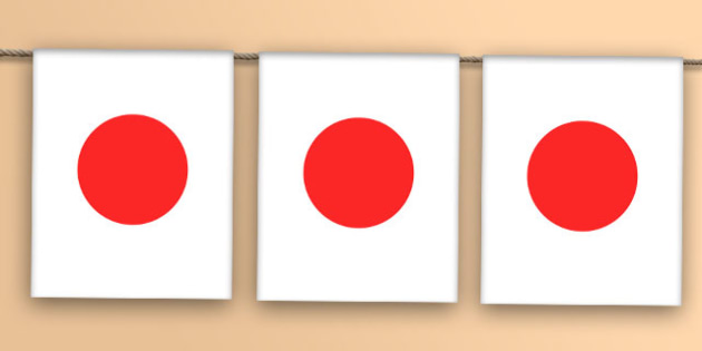Japan Flag Bunting