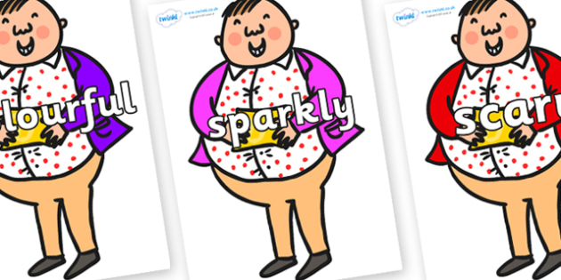 FREE! - Wow Words on Augustus Gloop (teacher made)