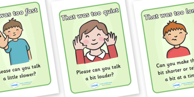 FREE! - Comprehension posters, special needs, special education, talking