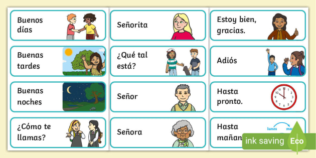 Hojas De Trabajo De Saludos En Francés