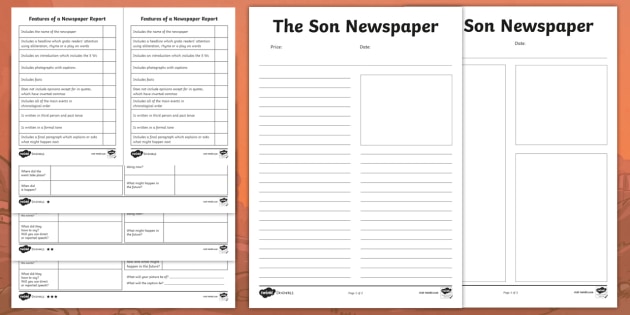 'The Story of Easter' Newspaper Writing Activity Pack