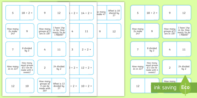 Dividing by 2 Dominoes