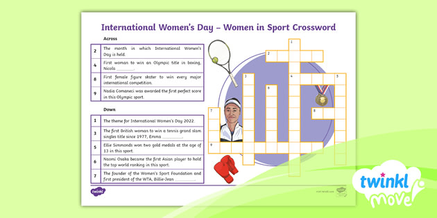Women in Sport Crossword I KS2 International Women's Day