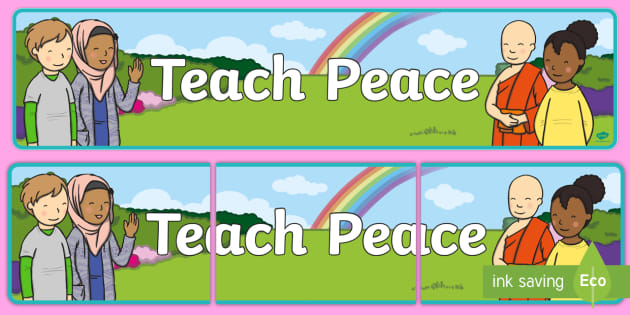 FREE! - Teach Peace Display Banner (Teacher-Made)