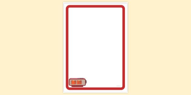 FREE! - Digital Clock Page Border | Page Borders | Twinkl