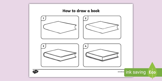FREE! - How to Draw a Book Activity - Drawing | Twinkl