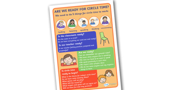Circle Time Poster - circle, time, poster, sign, circle time, display ...