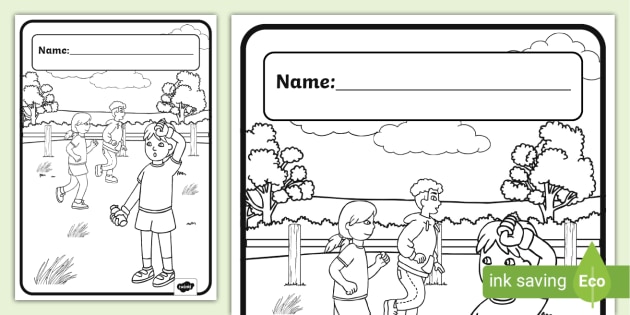 FREE! - Cross-Country Sports Themed Colouring Book Cover