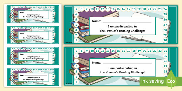 Bookmarks to Support The Premiers Reading Challenge