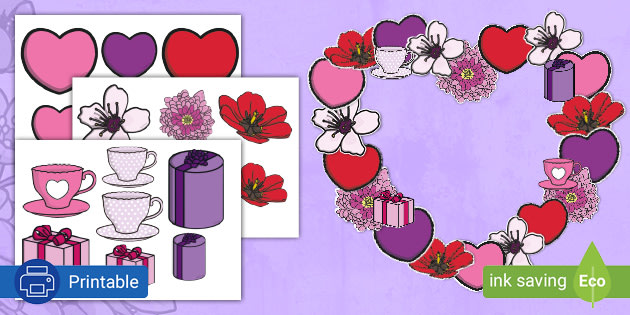 FREE! - Mother's Day Wreath Activity - Cutting Skills - Preschool