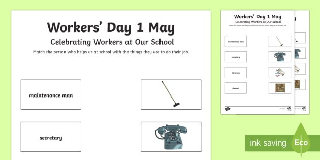 South Africa Workers' Day Matching Worksheet / Worksheet