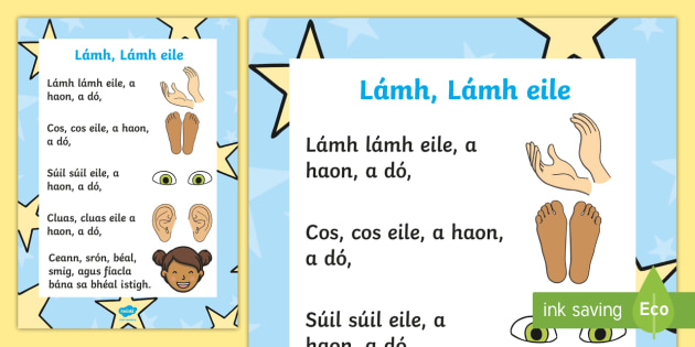 Irish Nursery Rhyme | Lámh, Lámh Eile | Gaeilge | Twinkl