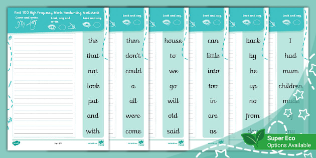 High Frequency Words Worksheets | twinkl.com.au