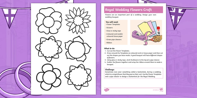 KS1 Royal Wedding Craft Instructions (teacher made)