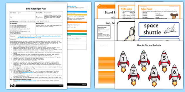 EYFS Racing Rockets Adult Input Plan and Resource Pack - space