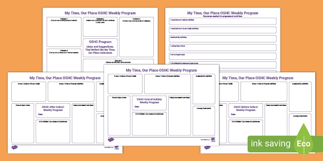 OSHC Editable Weekly Program Template