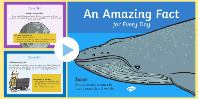 An Amazing Fact a Day June PowerPoint (teacher made)