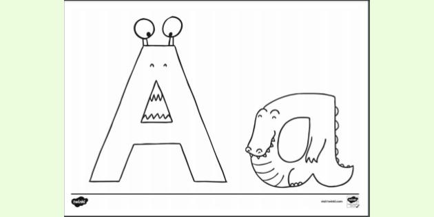 FREE! - Letter A Colouring | Colouring Sheets (teacher made)