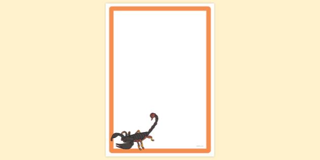 Scorpion Page Border | Page Borders | Twinkl