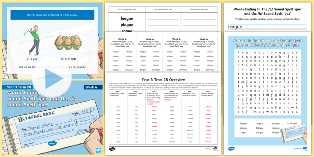 Year 3 Term 2B Week 4 Spelling Pack (teacher made)