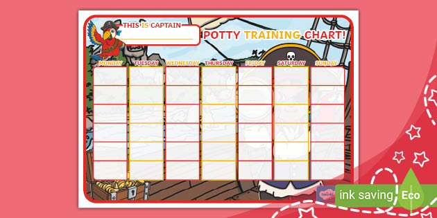 Pirate-Themed Potty Training Chart