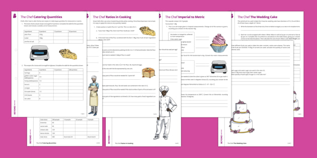 Real World Maths Worksheets: Catering