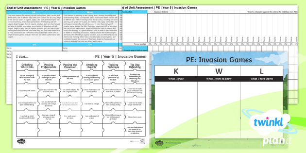 Year 5 Invasion Games Assessment Pack | Twinkl Move | KS2