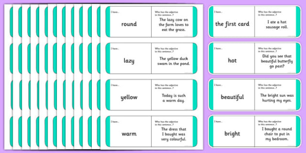 Australian Year 2 Adjectives Loop Cards (teacher made)