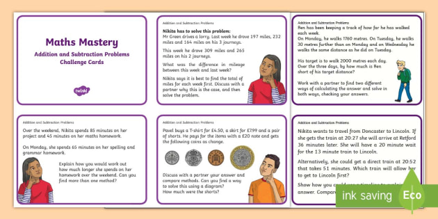 Year 6 Calculation Addition and Subtraction Problems Maths Mastery ...