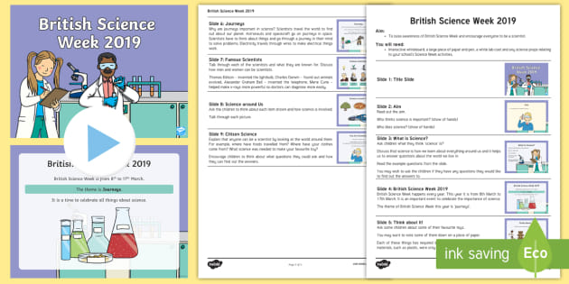Kindergarten/KS1 All about British Science Week 2019 Assembly PowerPoint