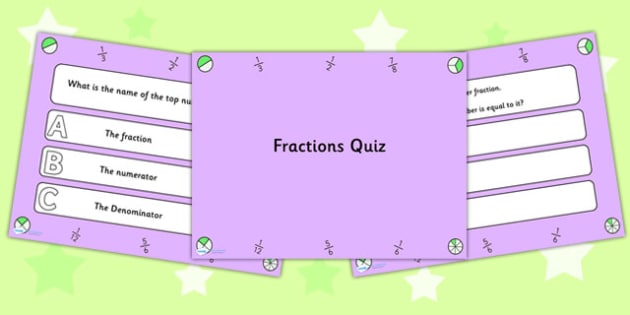 Interactive Fractions Quiz | Twinkl Maths Resources
