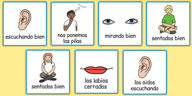 Good Listening Cards Spanish (teacher made)