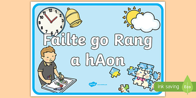 Welcome to First Class Display Poster-Irish