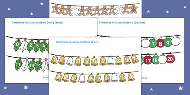FREE! - Christmas Missing Numbers (0-20) Activity - christmas, numeracy