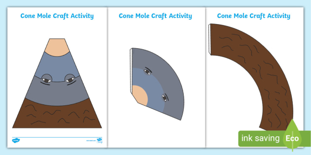 Cone Mole Craft Activity