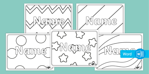 Editable Name Tracing Coloring Sheets (teacher made)