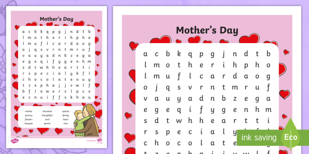 Mother’s Day Word Search | Twinkl (creat de profesori)