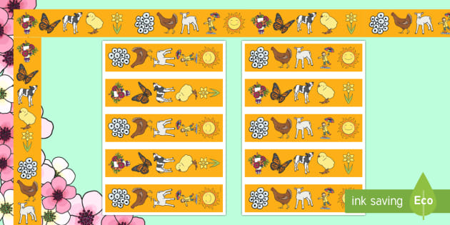 Spring Aistear Display Borders (teacher made)