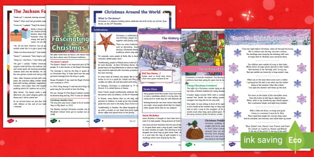 LKS2 The Christmas Comprehension Collection (teacher made)