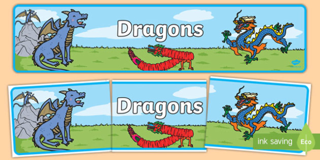 FREE! - Dragons Topic Display Banner (teacher made)
