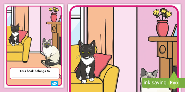 FREE! - Cat Themed Book Cover (teacher made)