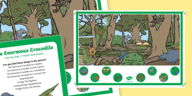FREE! - Crocodile Can you Find...? Poster and Prompt Card Pack to Support
