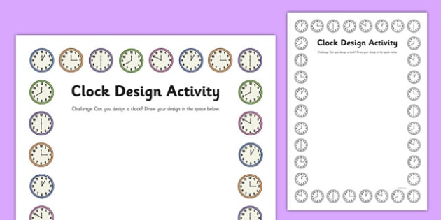 Clock Design Worksheet / Worksheet