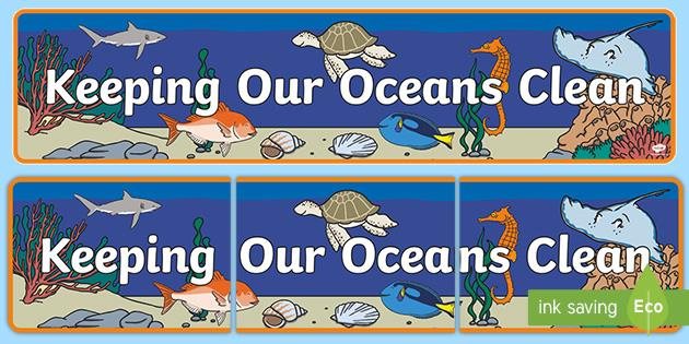Keeping Our Oceans Clean Display Banner