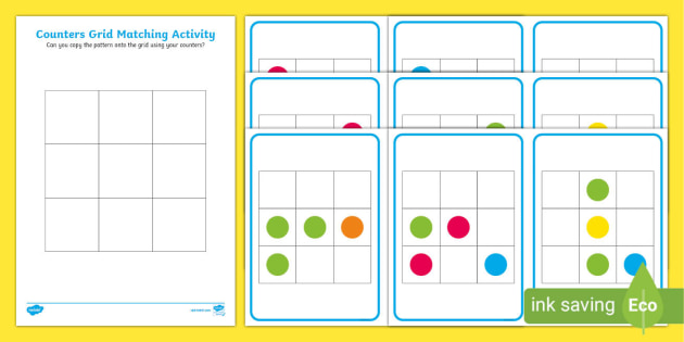 👉 Counters Grid Matching Activity (teacher made)