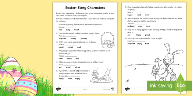 Easter - Story Characters Activity