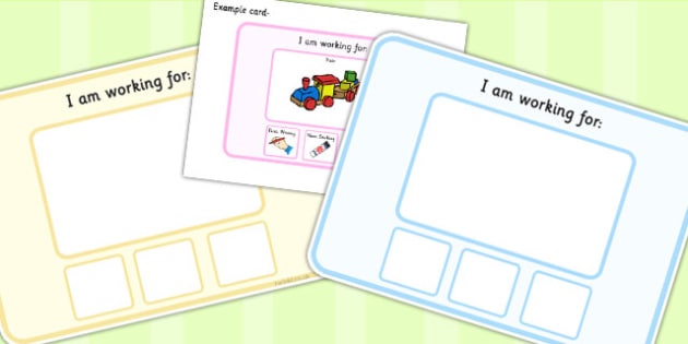 I Am Working For Support Cards - class management, word cards