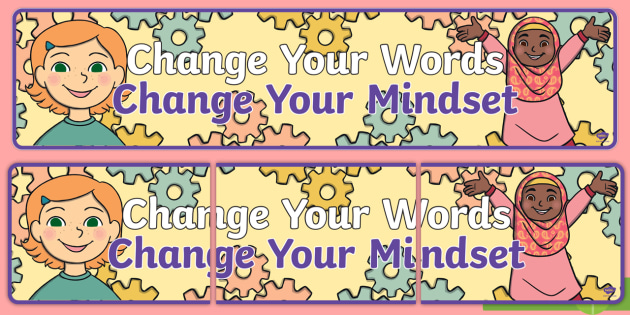 👉 Change Your Words, Change Your Mindset Display Banner