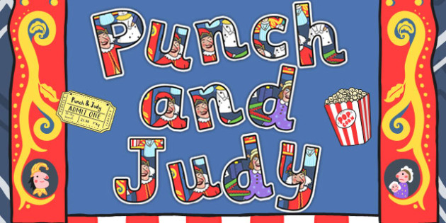 Punch and Judy Display Lettering (teacher made)
